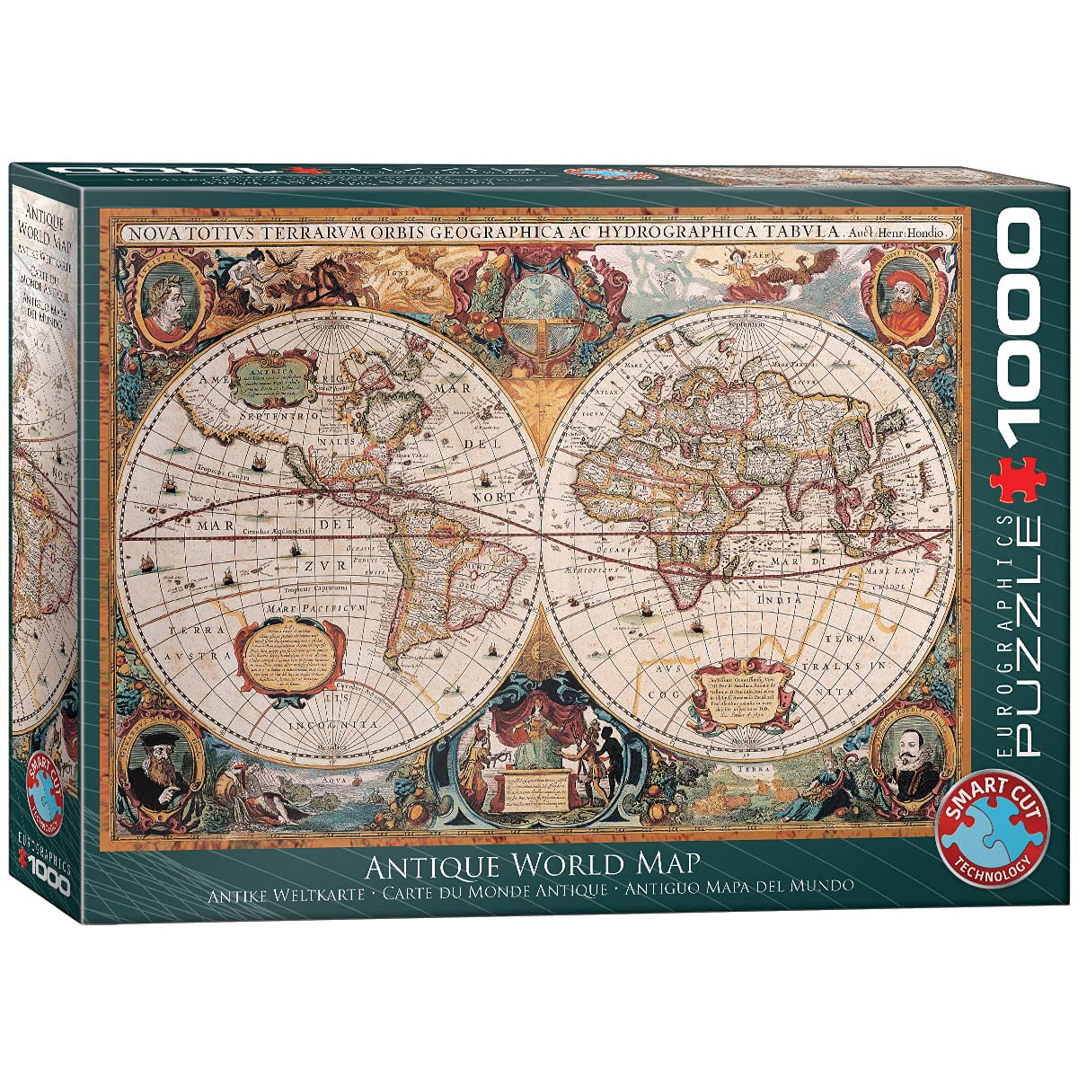 Eurographicspuzzles - Antique World Map - Jigsaw Puzzle - 1000 Pieces ...