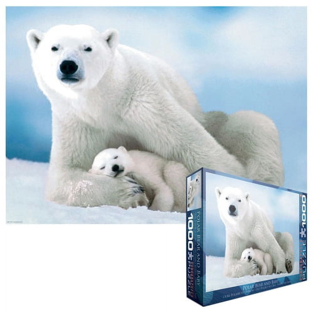 Eurographicspuzzles - Polar Bear And Baby - Jigsaw Puzzle - 1000 Pieces ...