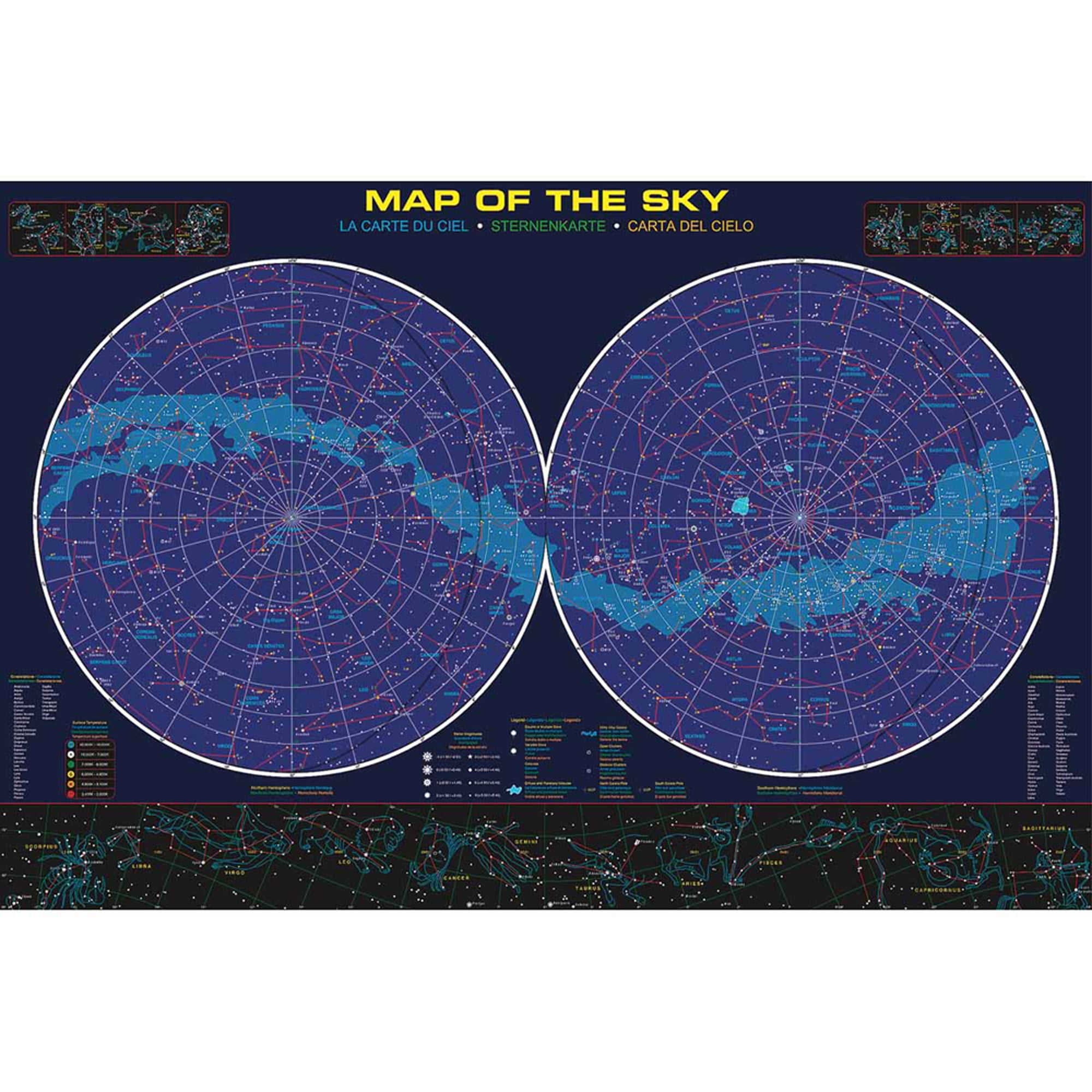 Eurograpics Poster Map of the Sky 24"x36" - Walmart.com