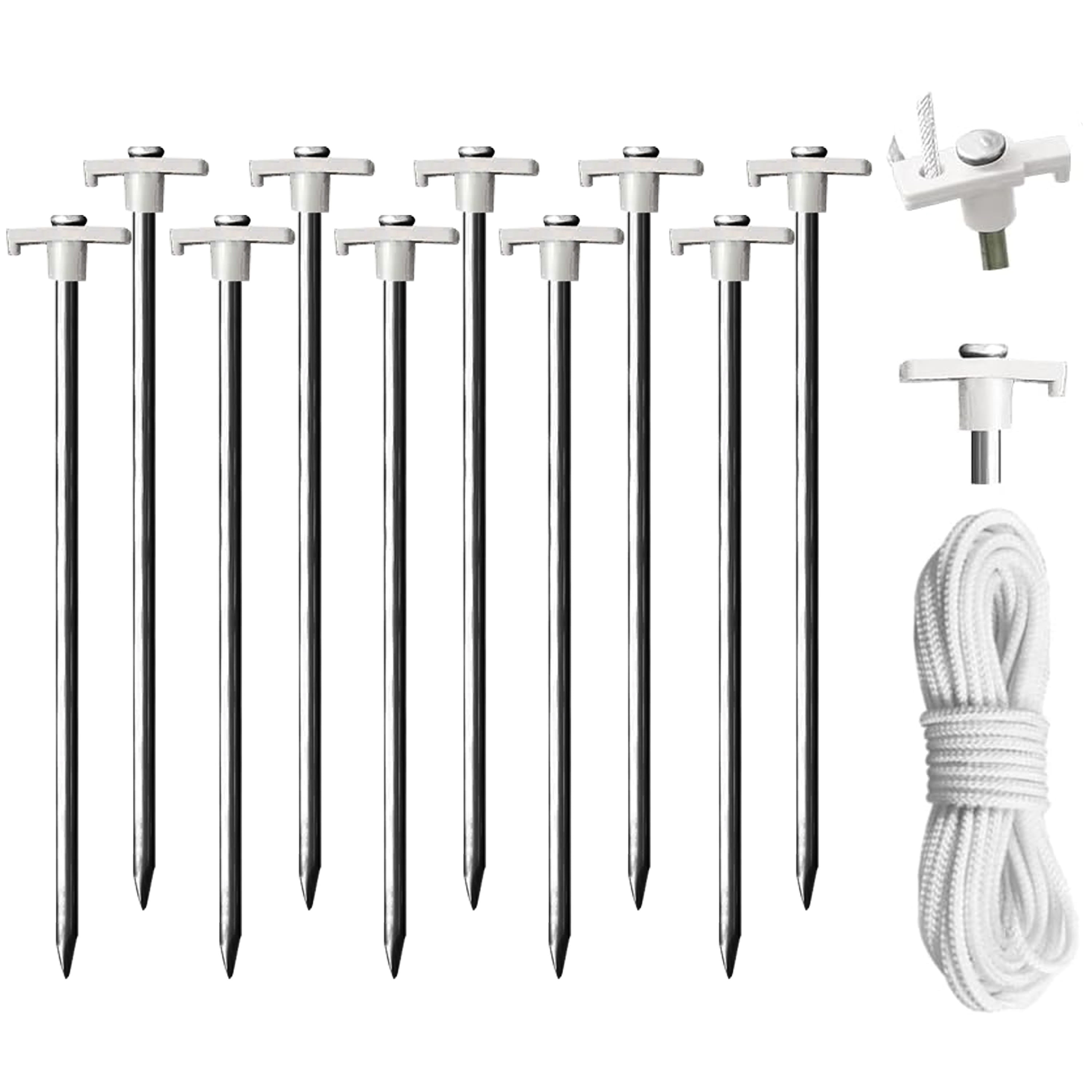 Euromax 10-Pack Galvanized Tent & Canopy Anchors Kit Set with Bonus ...
