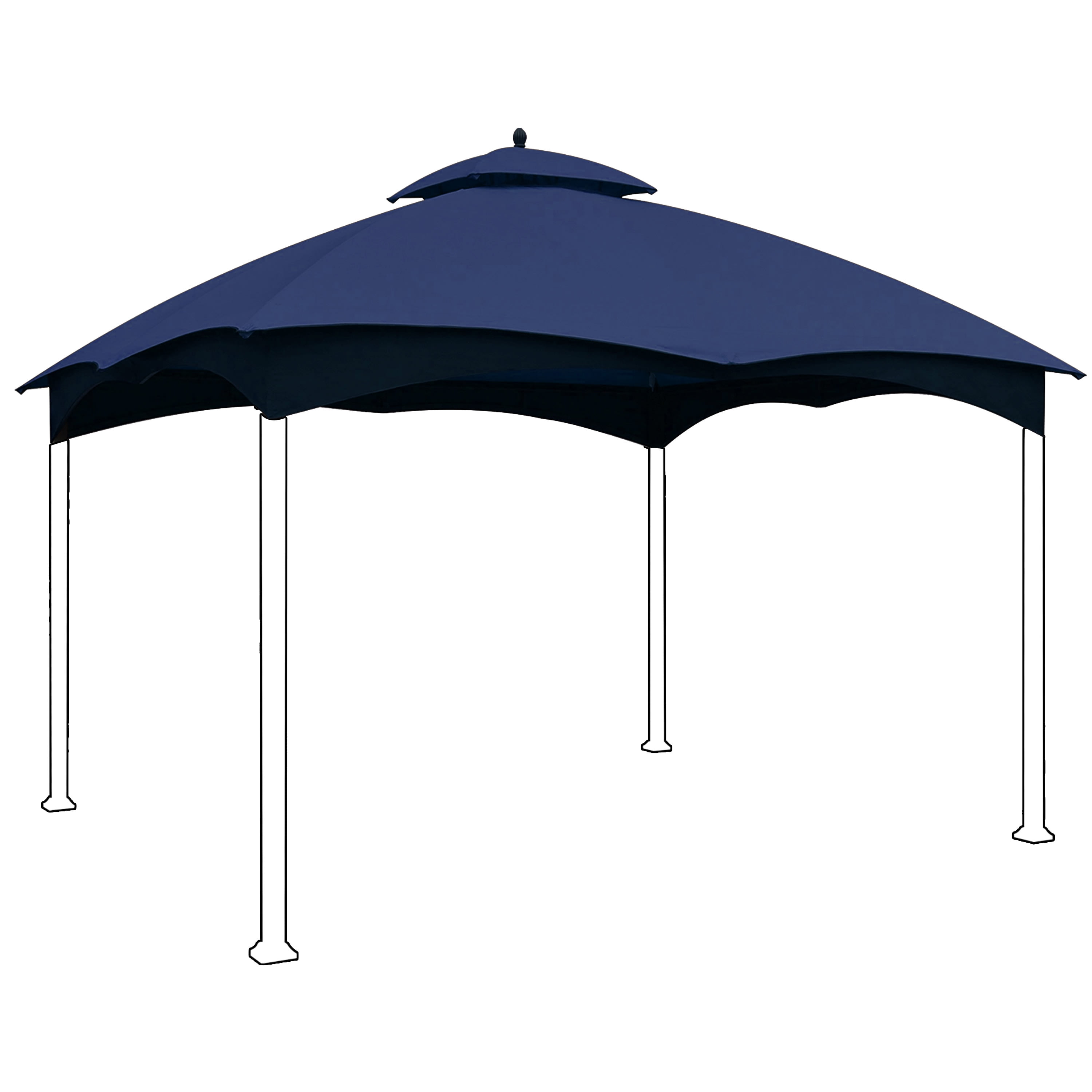 Euromax 10’ x 12’ Navy Blue top Cover Outdoor Canopy, 100% Polyester ...