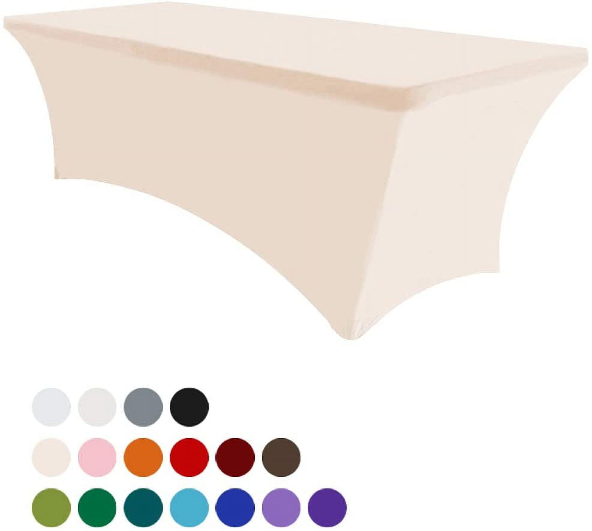 Euromax 4Ft Rectangular Fitted Spandex Tablecloths Table Covers ...