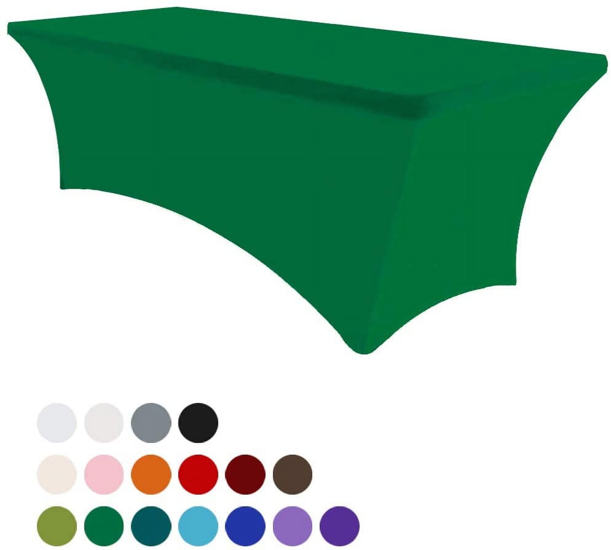 Eurmax, Rectangular Fitted Spandex Tablecloth, 4Ft, Emerald Green ...