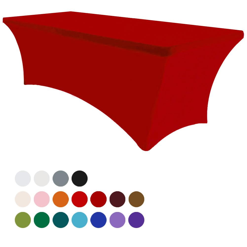 Eurmax 5Ft Rectangular Fitted Spandex Tablecloths Table Covers ...