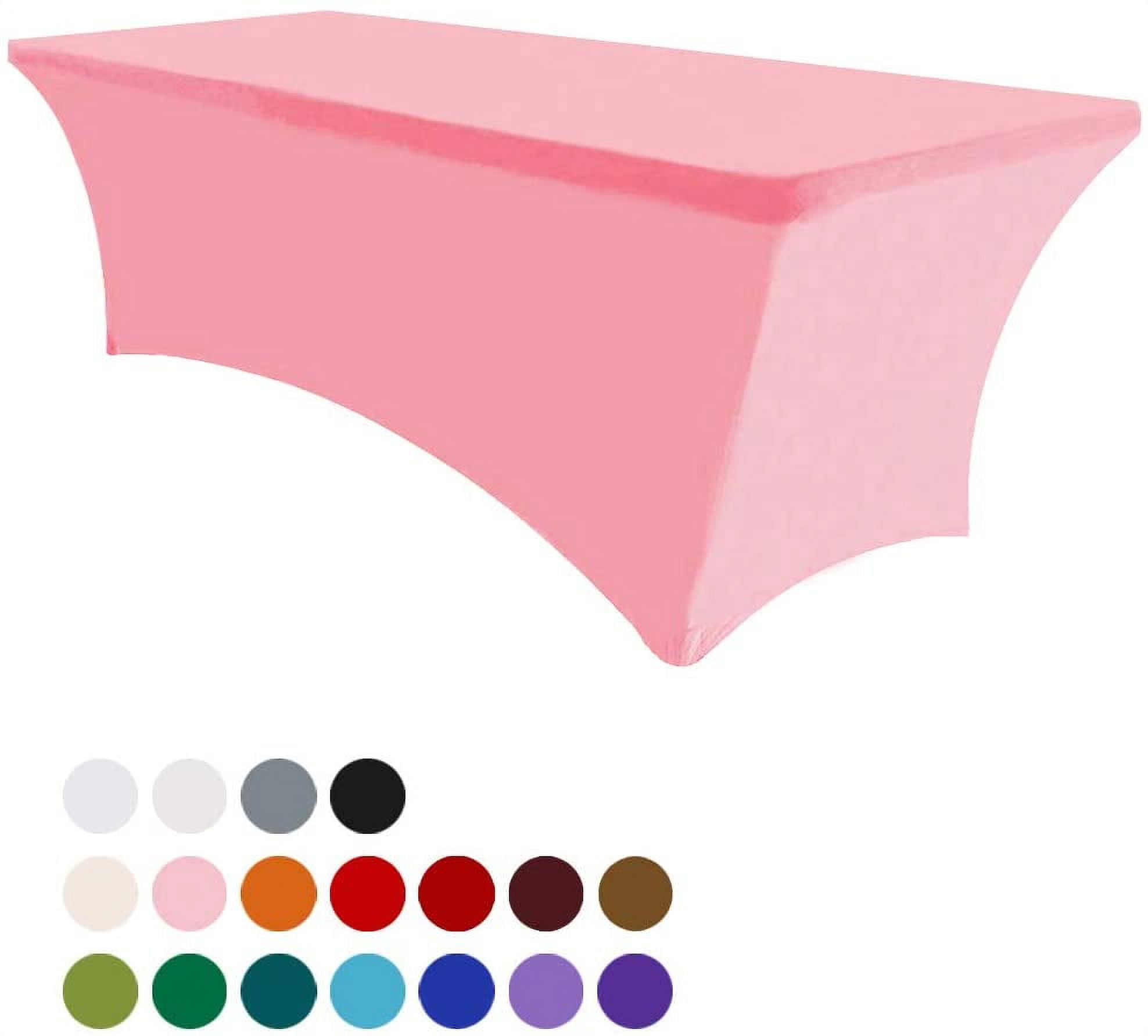 Eurmax 5Ft Rectangular Fitted Spandex Tablecloths Table Covers (Hot ...