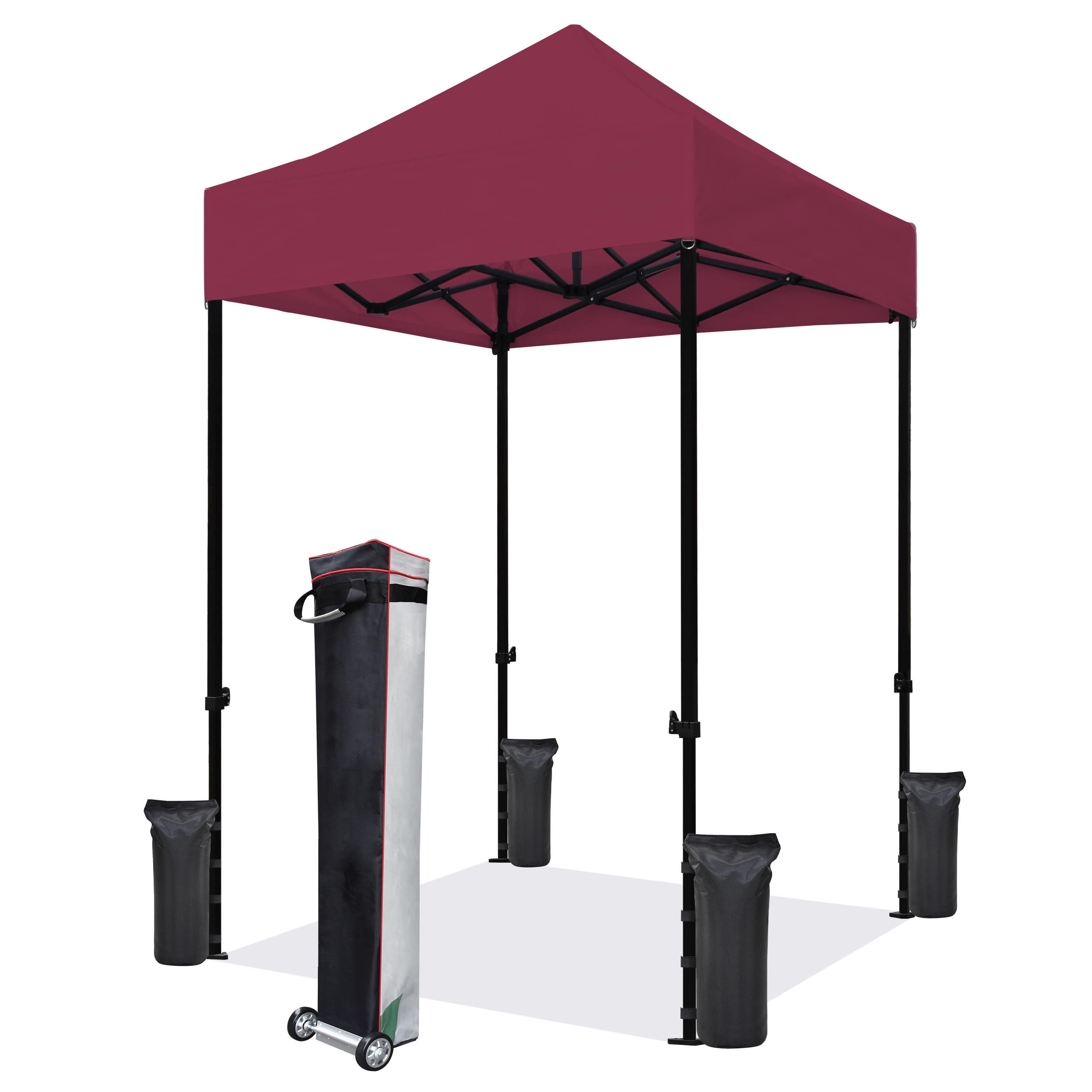 Free Shipping! Euromax 5x5 Pop up Canopy Outdoor Heavy Duty Tent,Maroon ...