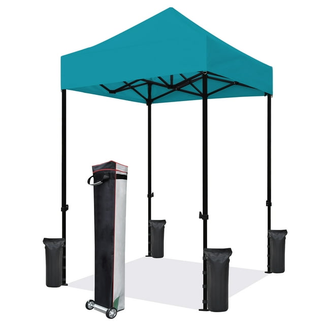 Euromax 5x5 Pop up Canopy Outdoor Heavy Duty Tent,Teal - Walmart.com