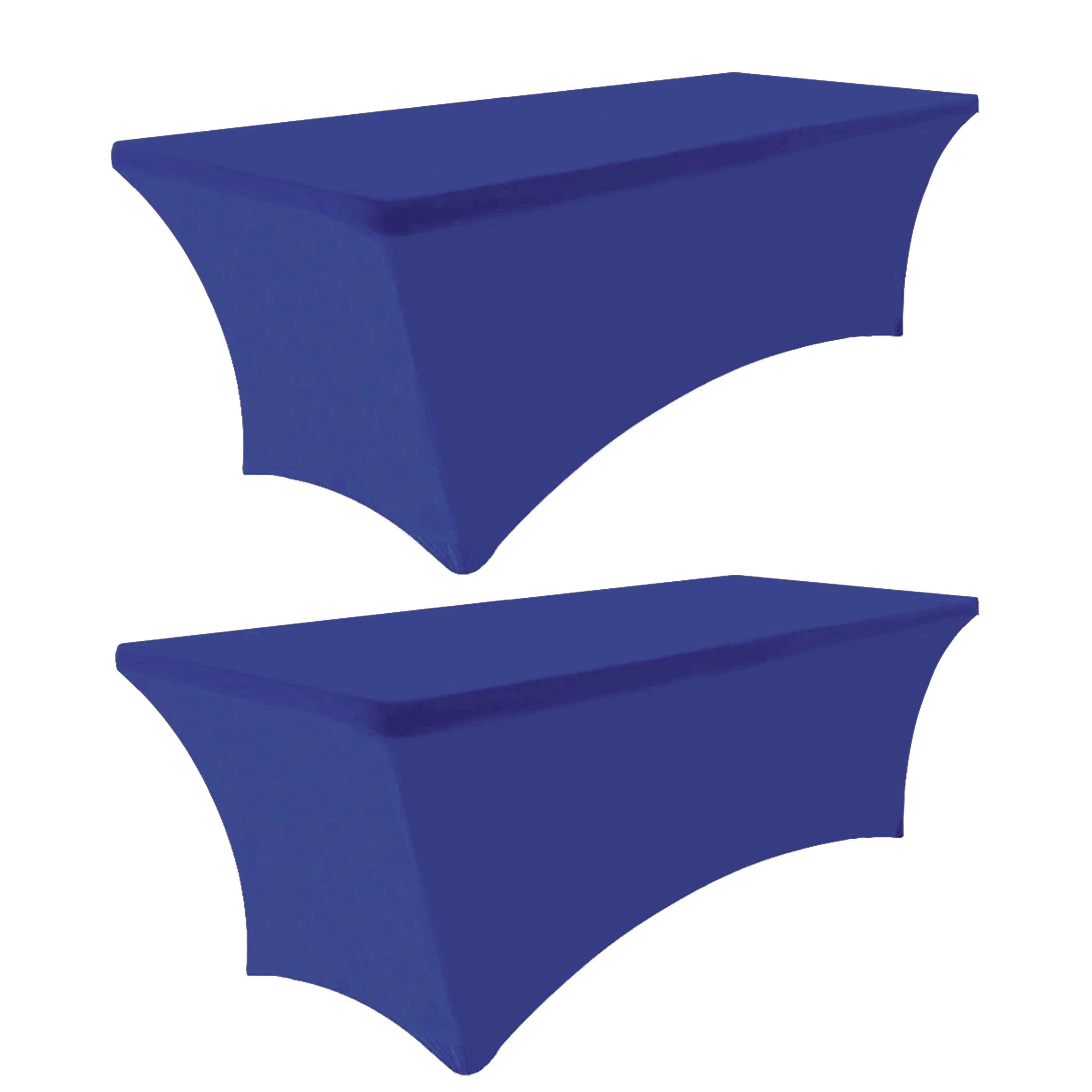 Eurmax Canopy 6Ft Rectangular Fitted Spandex Tablecloth, Navy Blue ...