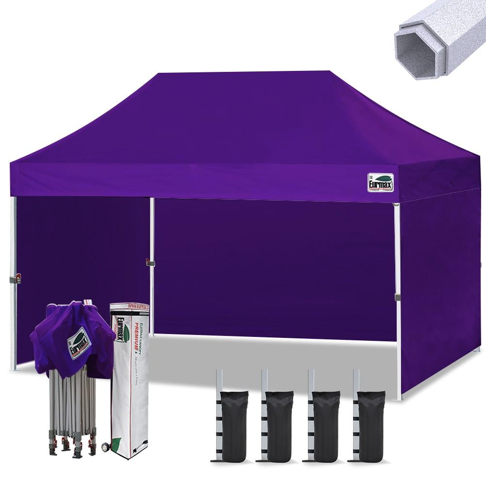Euromax Premium 10x15 Ft Ez Pop up Canopy Tent with Removable Sidewalls ...