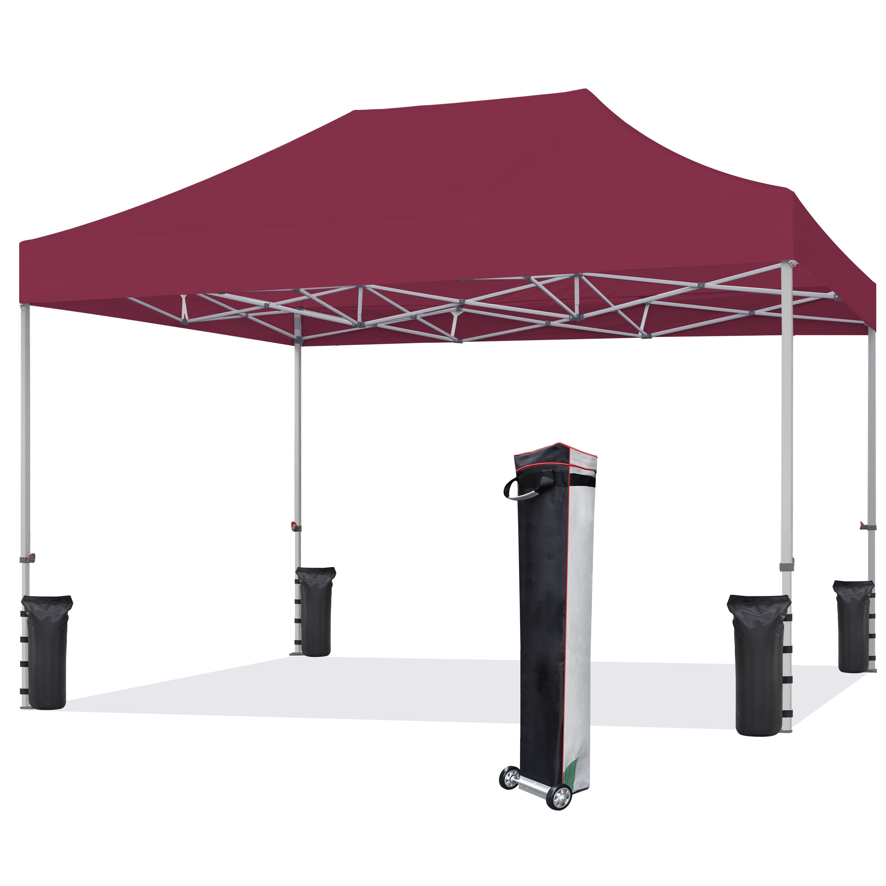 Euromax USA Sturdy 10'x15' Big Outside Outdoor Ez Pop Up Canopy Tent ...