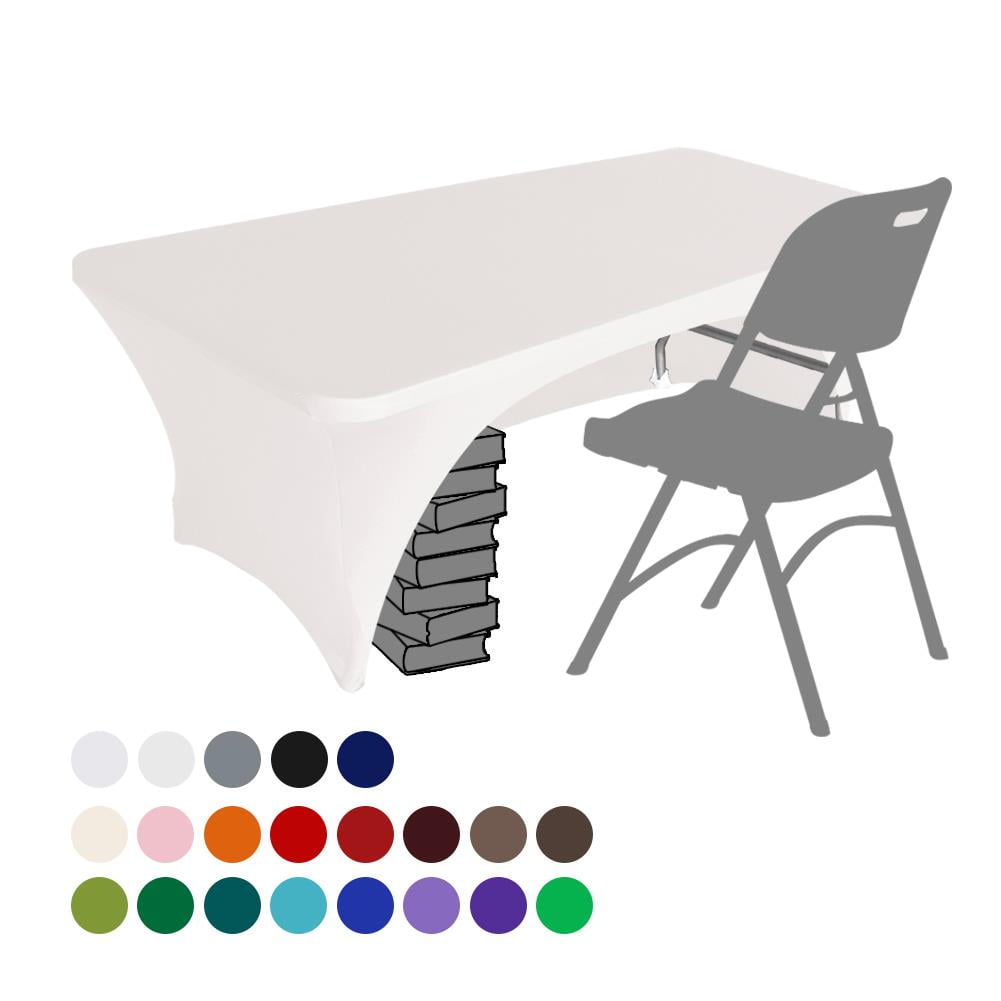 Euromax USA Spandex Stretch Tablecloths, Rectangular Coverings for ...
