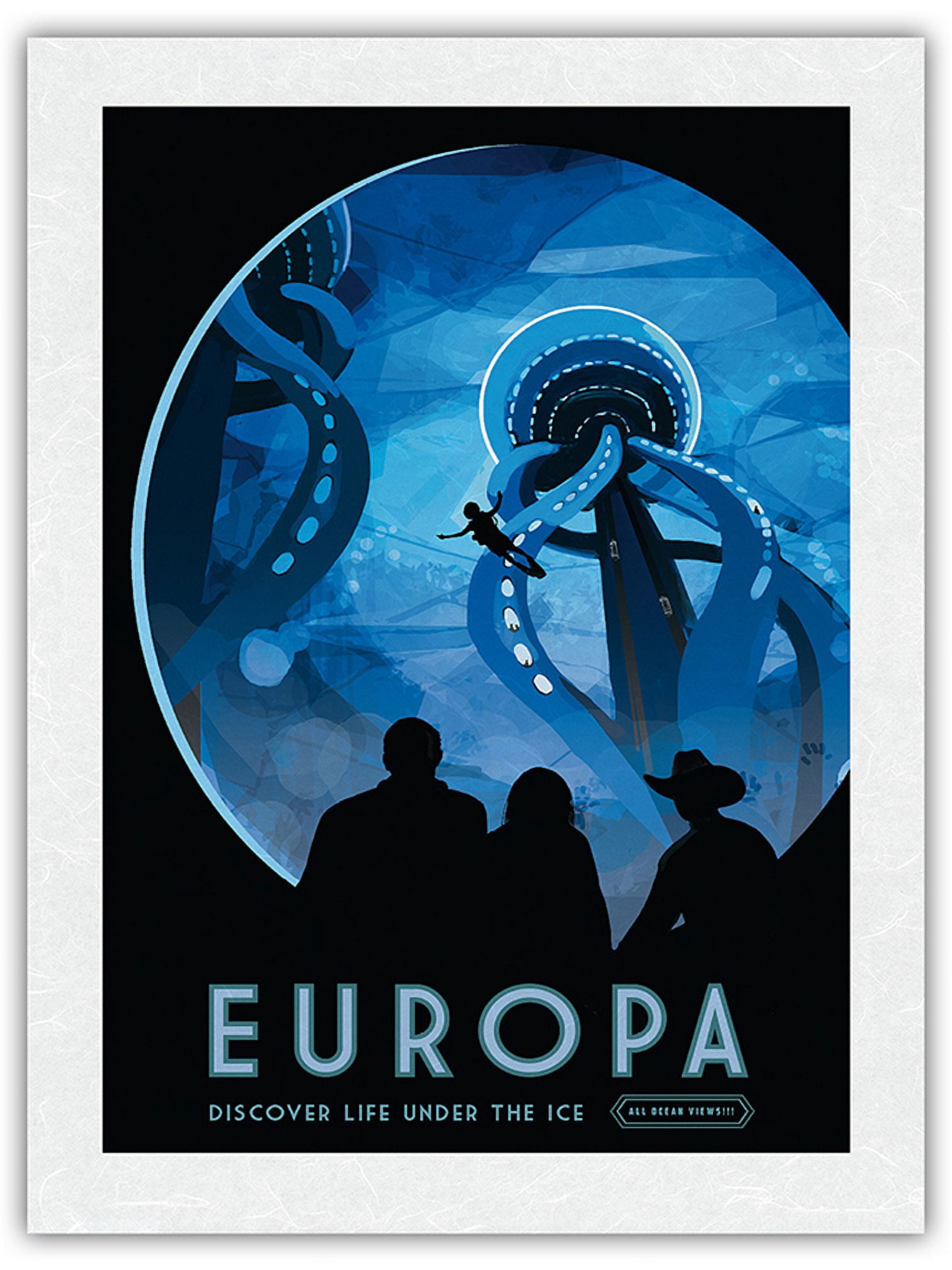 Europa - Discover Life under the Ice - NASA Exoplanet Travel Poster ...