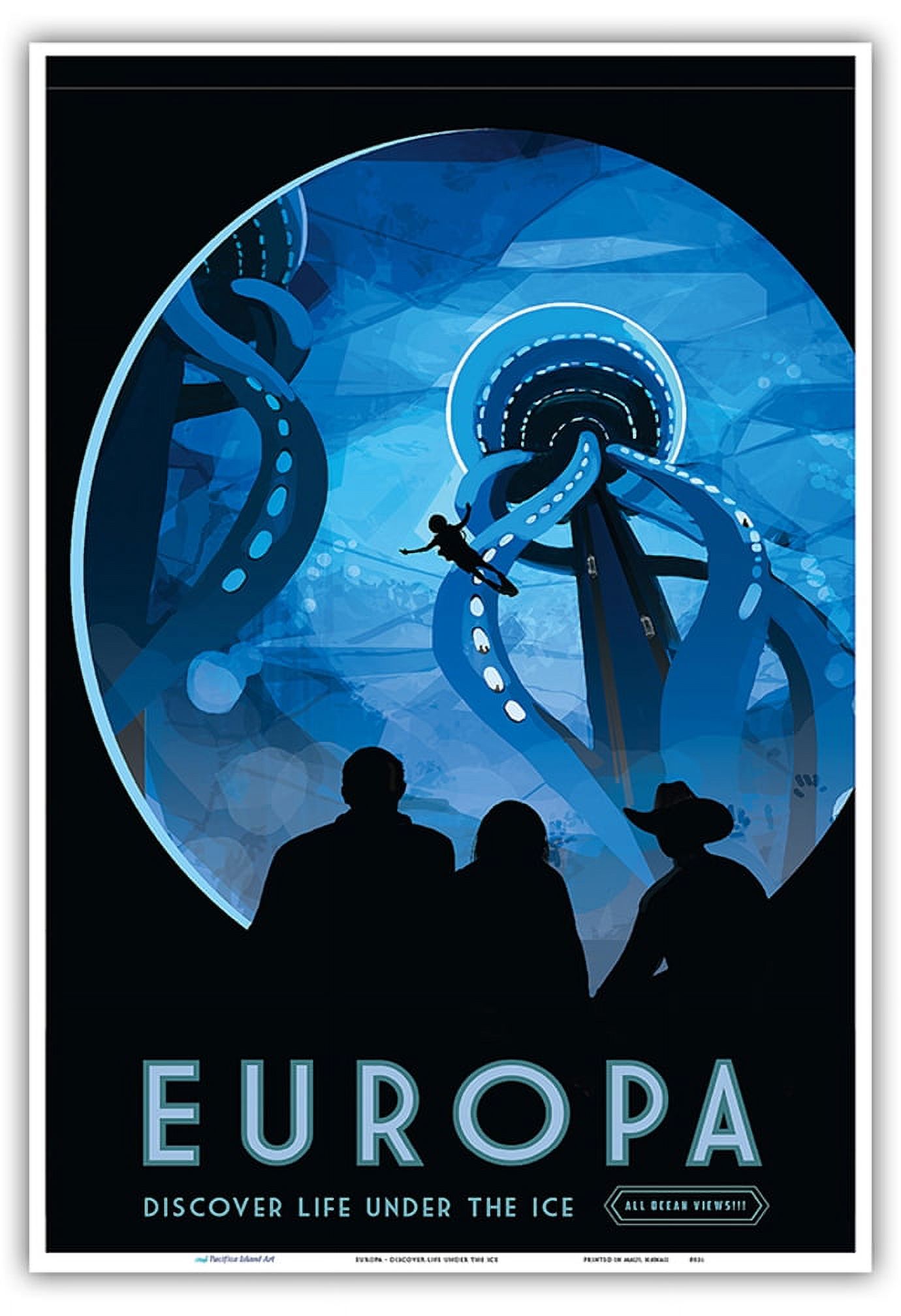 Europa - Discover Life under the Ice - NASA Exoplanet Travel Poster ...