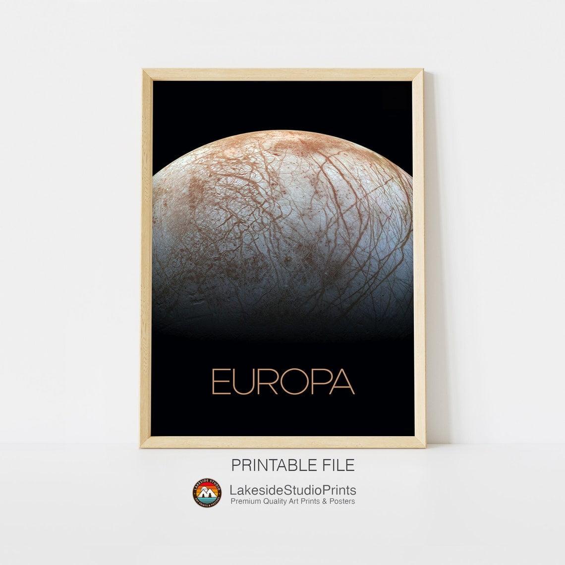 Europa Space Poster Nasa Our Planets Instant Jpg File Printable Jpeg ...