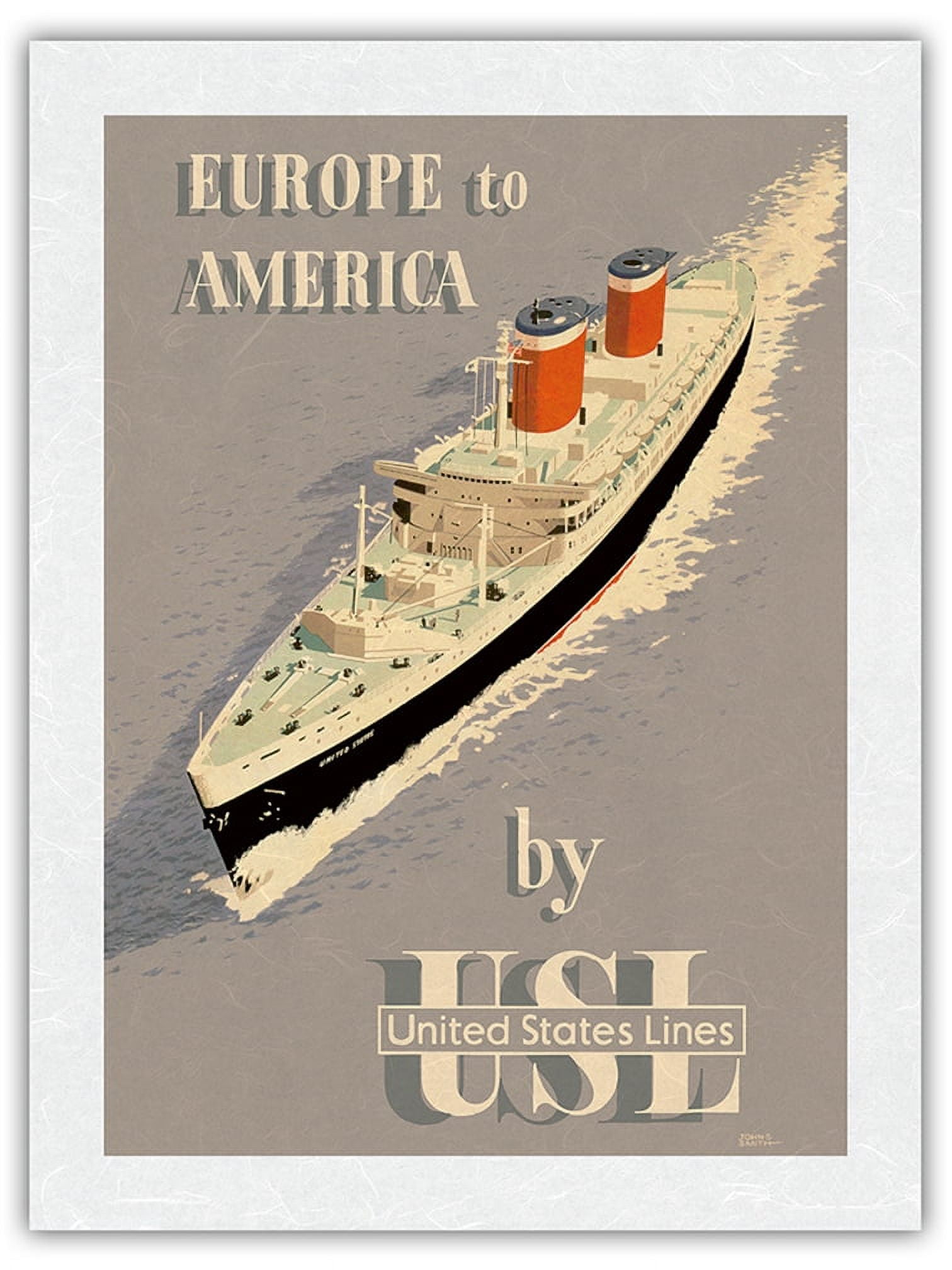 Europe to America - by United States Lines - S.S. United States Ocean ...