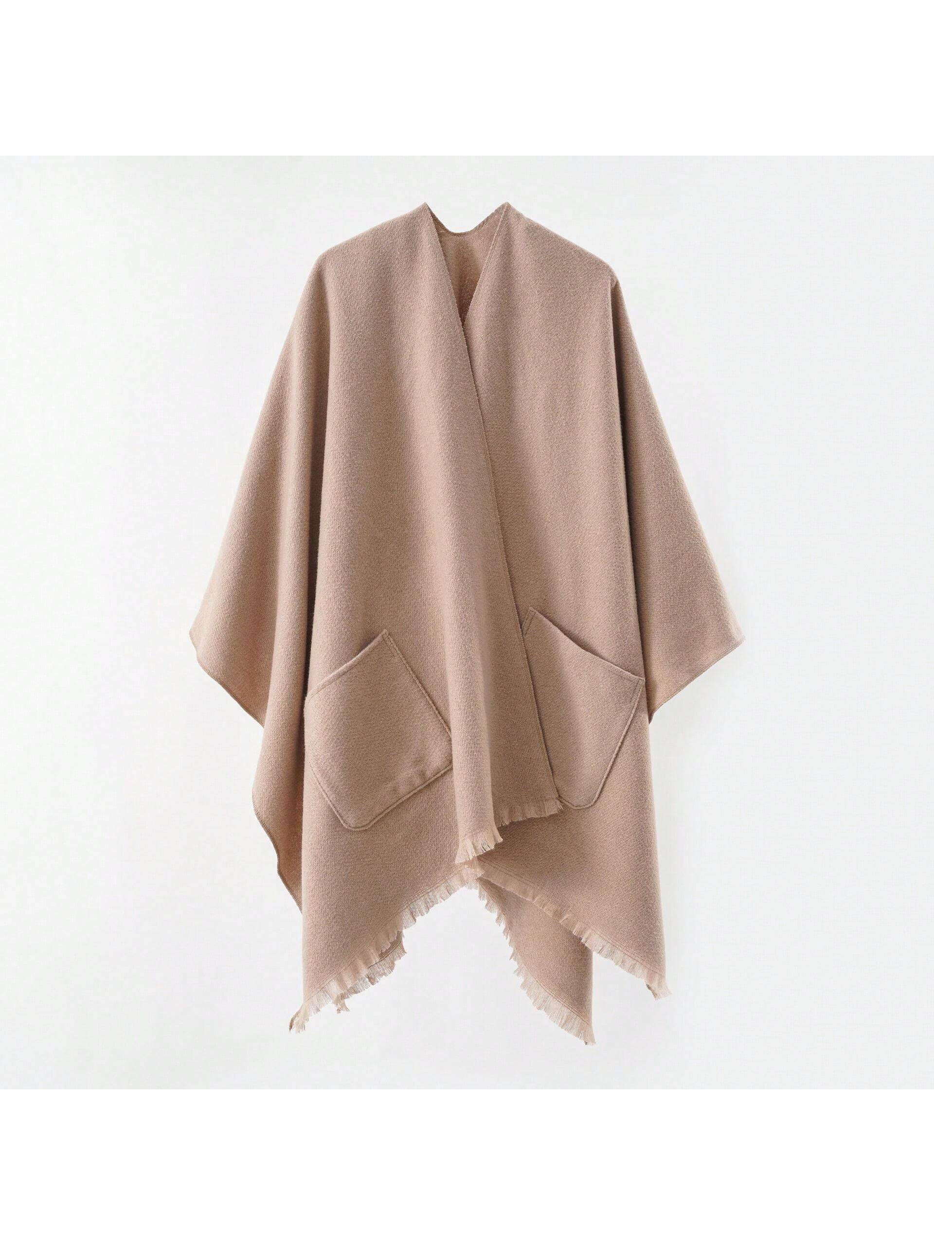 Europe And The United States Autumn And Winter Pure Color Shawl Simple ...