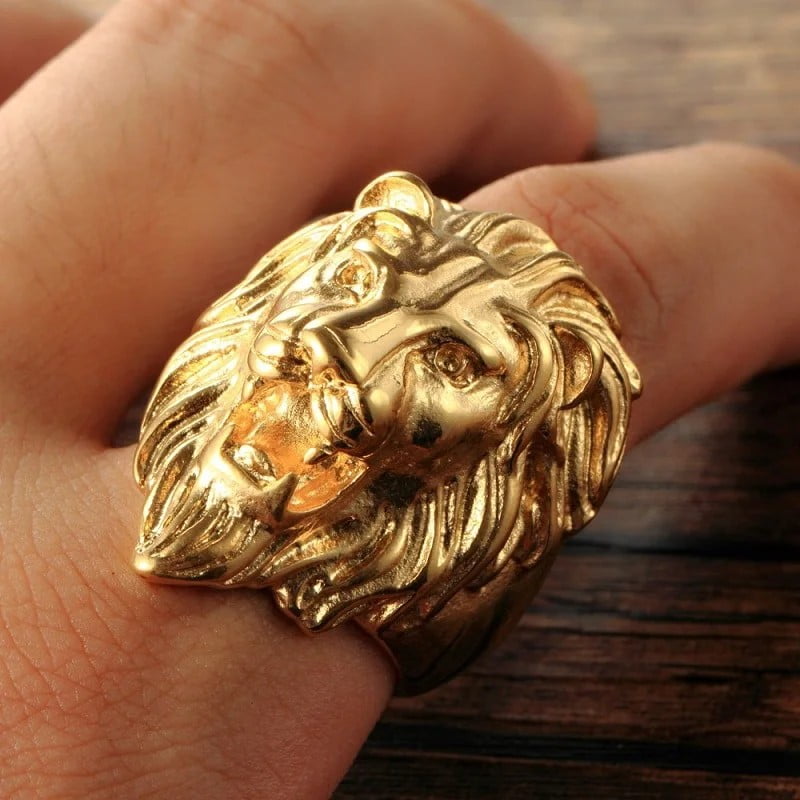Europe And the United 14K Yellow Gold Ring men 's Jewelry Domineering ...