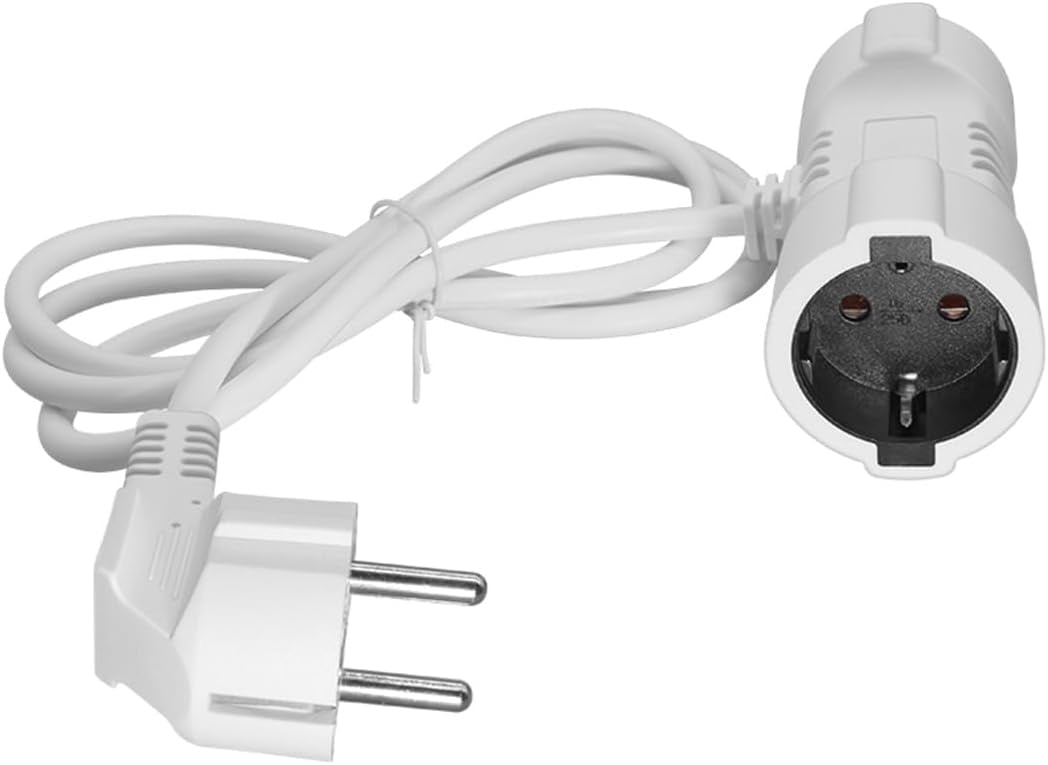 Europe CEE7/7 Schuko 1 to 2 Outlet Power Cord Splitter Extension Cord,T-Shaped 1-to-2 Power Cord ...