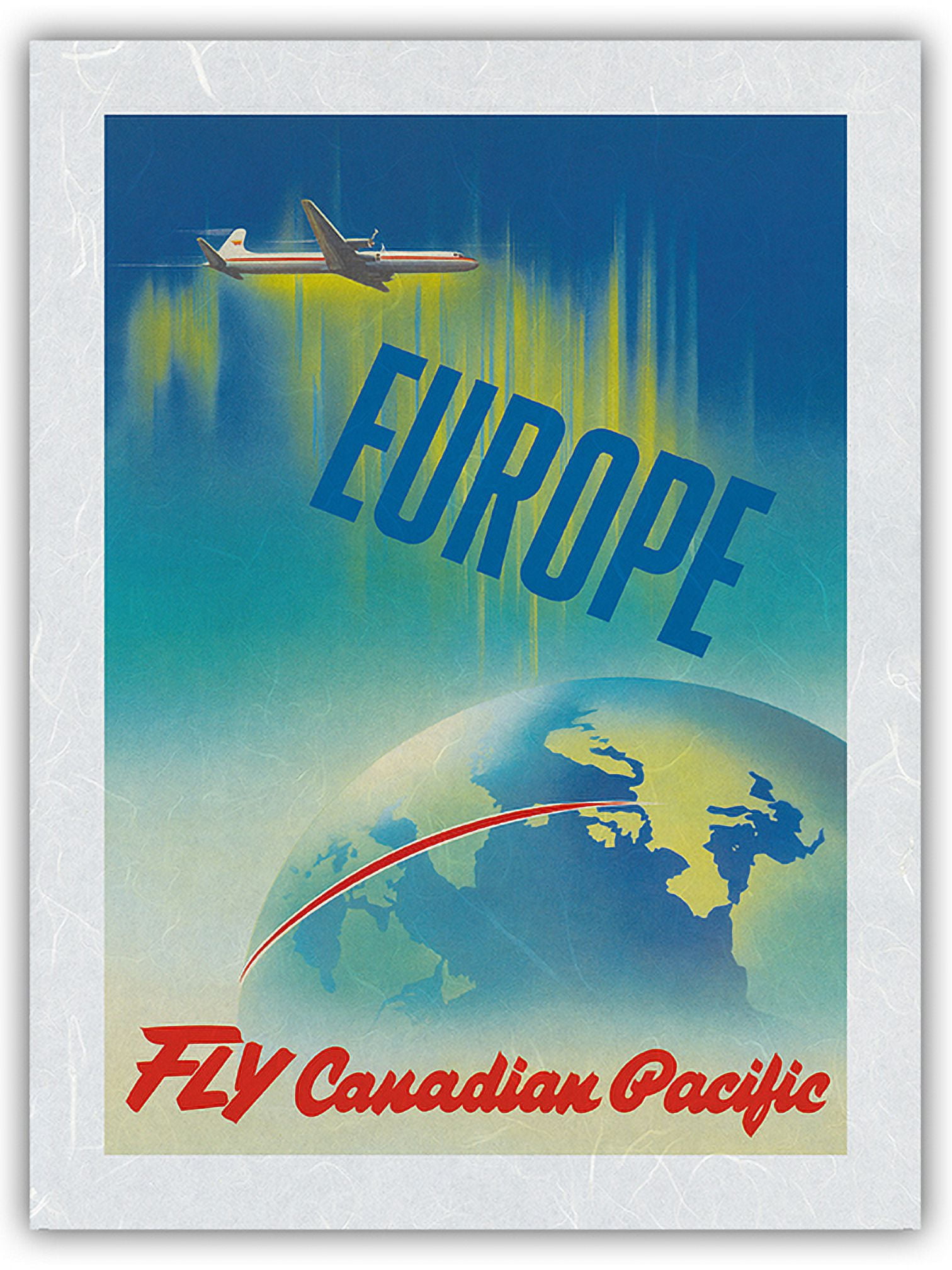 Europe - Fly Canadian Pacific Air Lines - Vintage Airline Travel Poster ...