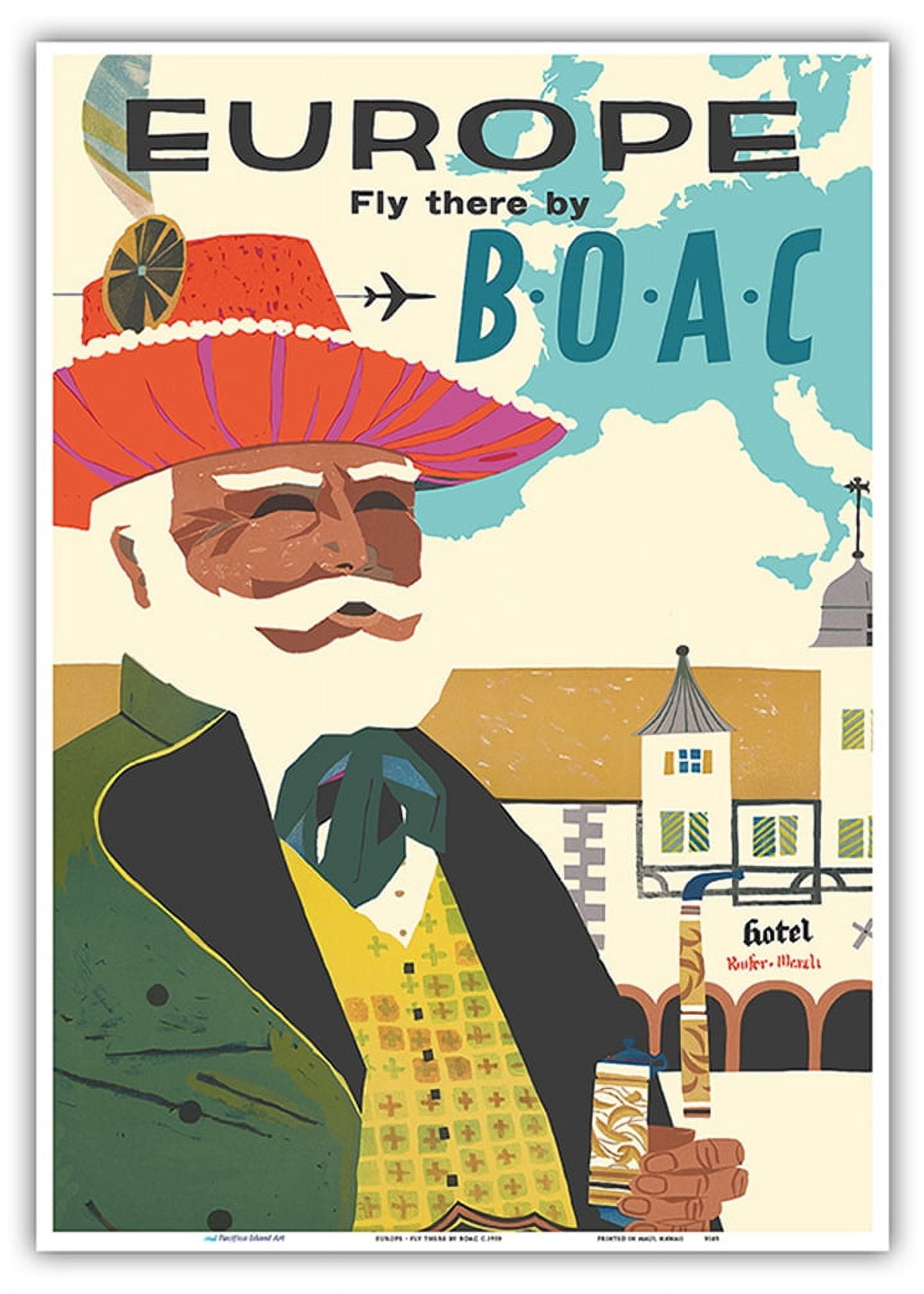 Europe - Fly There by BOAC (British Overseas Airways Corporation ...