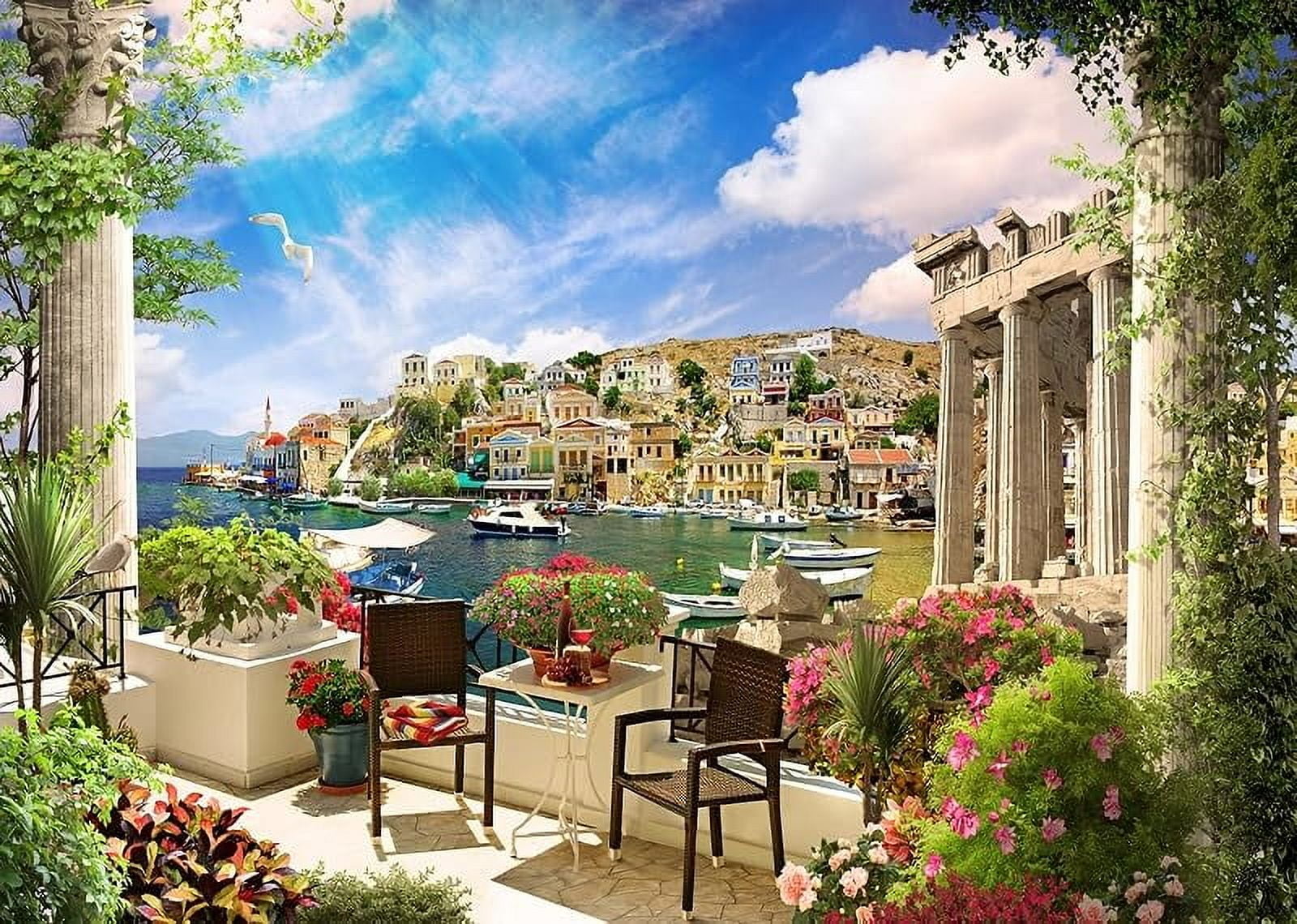 Europe Italy Photography Backdrop Tuscany Romantic Terrace View of ...