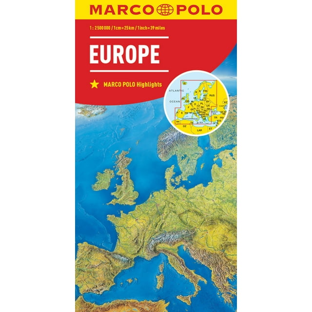 Europe Marco Polo Map - Walmart.com