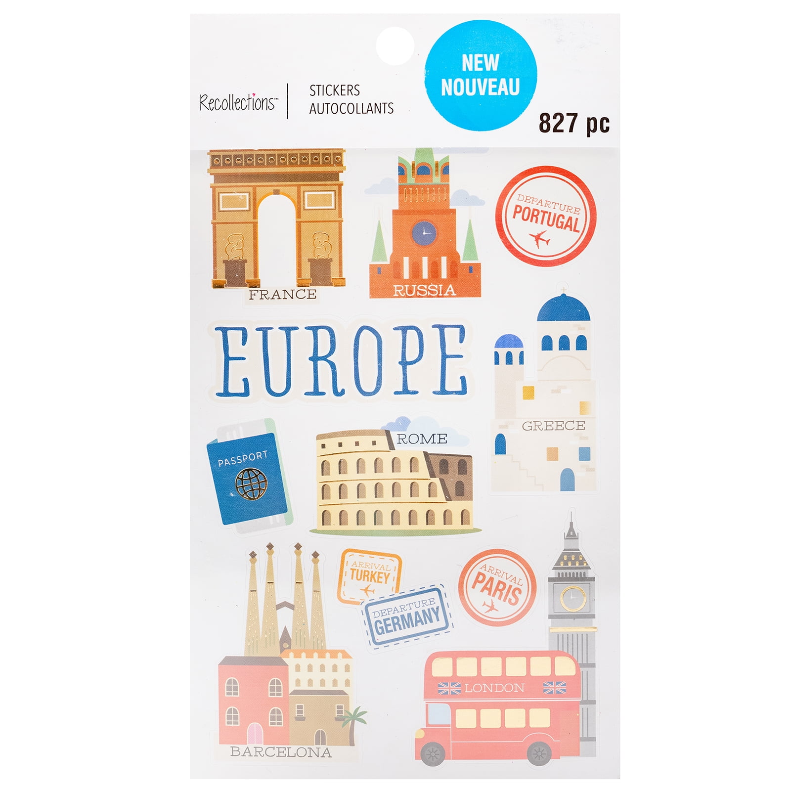Europe Sticker Book by Recollections™ - Walmart.com