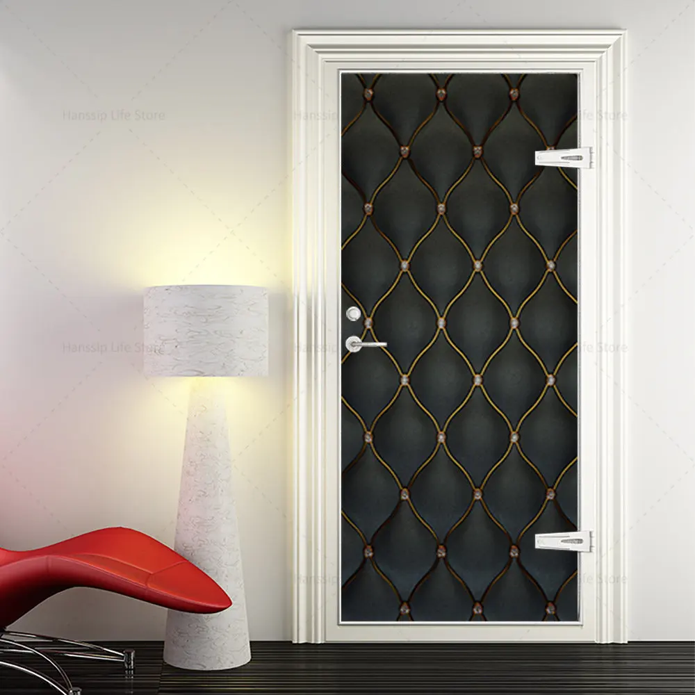 Europe Style Door Sticker Adhesive PVC Relief Art Wallpaper Living Room ...