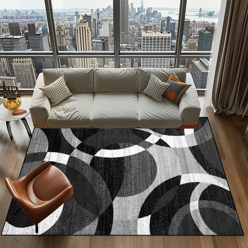 Europe Style Geometric Plush Fluffy Large Living Room Carpet Lounge ...