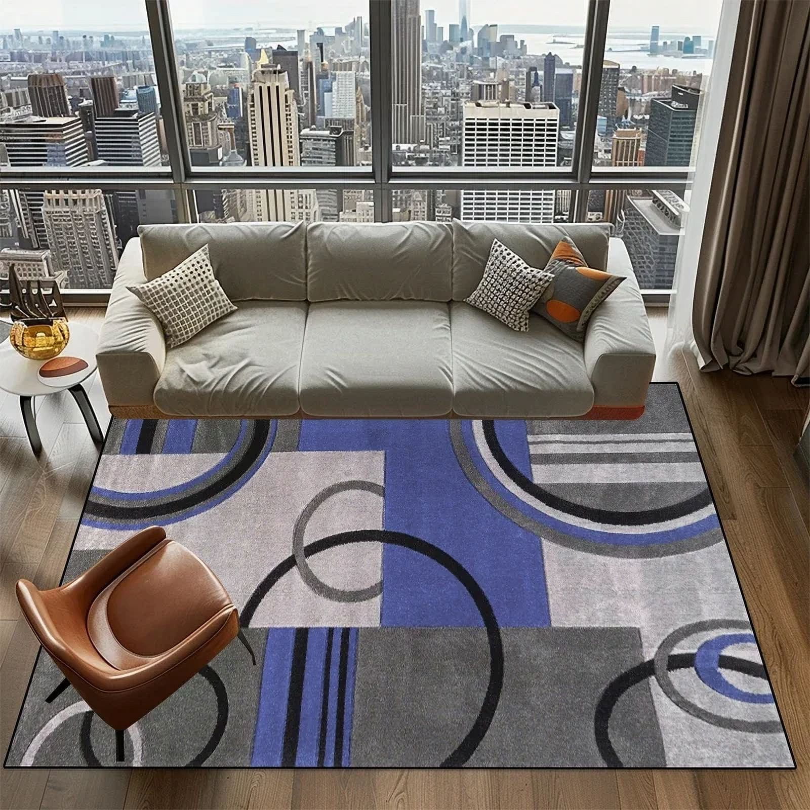 Europe Style Geometric Plush Fluffy Large Living Room Carpet Lounge ...