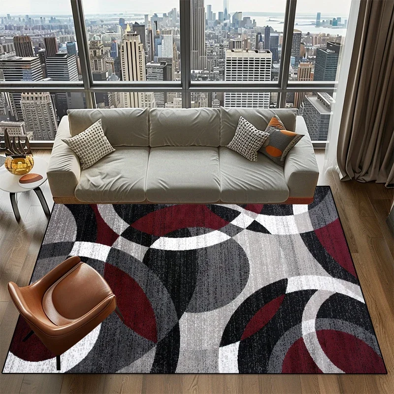 Europe Style Geometric Plush Fluffy Large Living Room Carpet Lounge ...