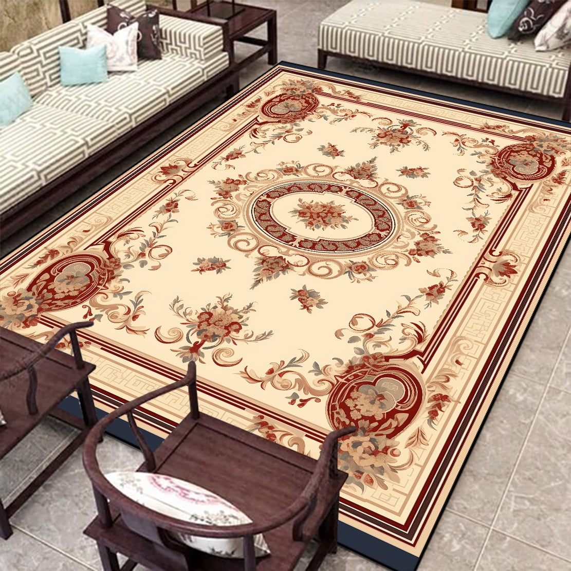 Europe and America Luxury Carpet for Living Room ration Home Ethnic ...