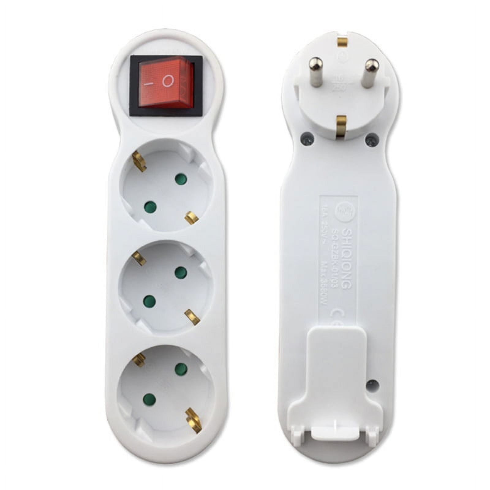 European 250V 16A 3 Jack German Power Strip Extension Socket Cable with ...