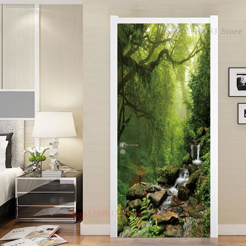 European 3D Relief Figure Door Mural Wallpaper Bedroom Dormitory Home ...