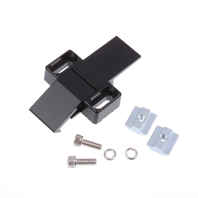 (European 45 Standard) Black Aluminum Alloy Door Hasp Lock Frame Fixing ...