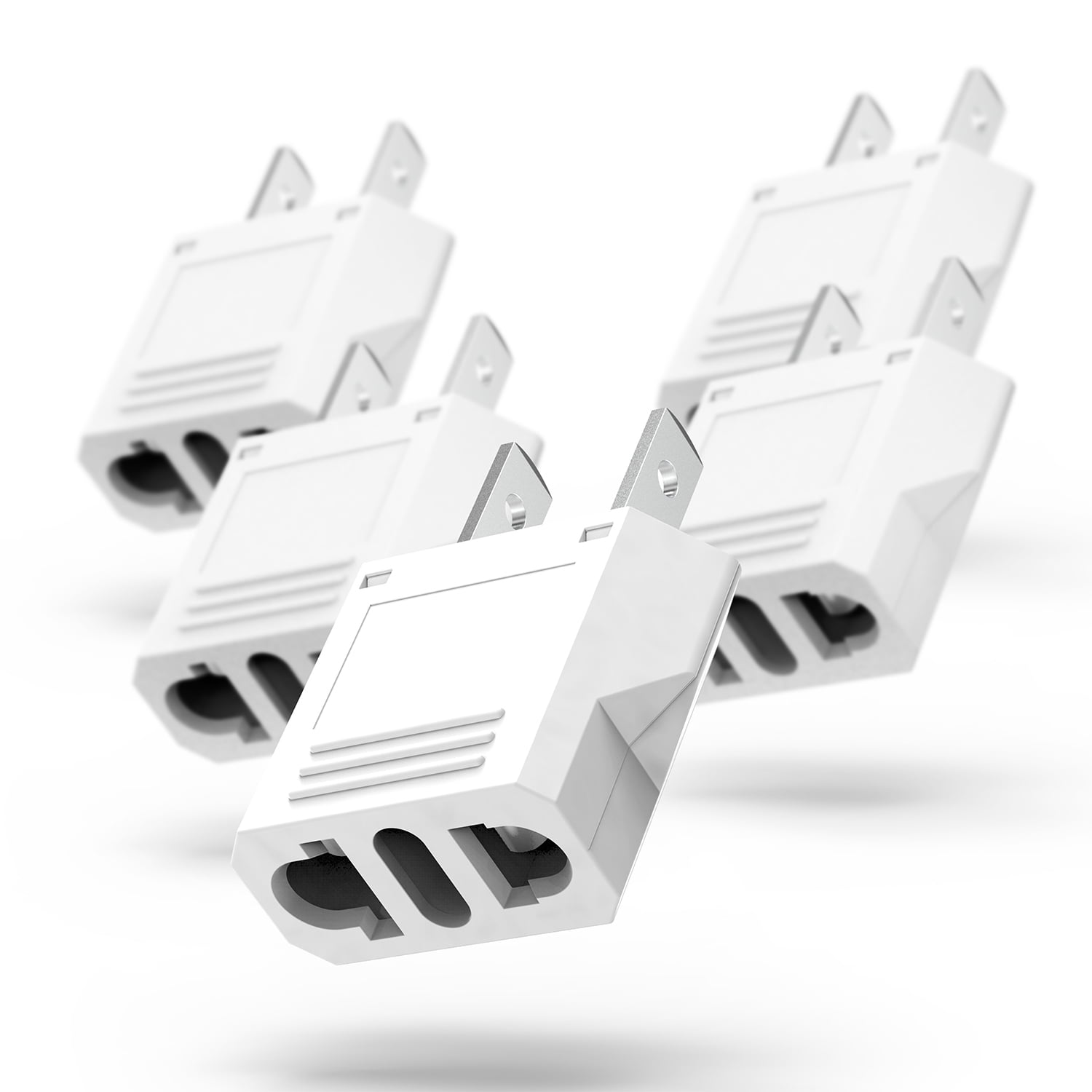 European Adapter 5 Pack, Fosmon Type C EU to USA and Canada Travel ...