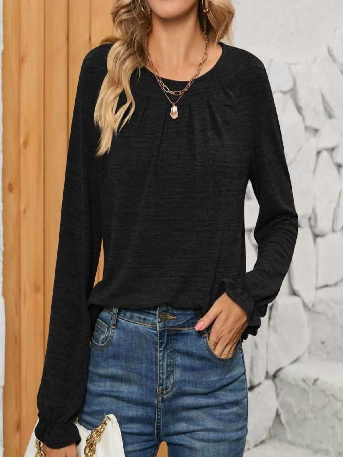 European And Fall And Winter Round Neck Casual Loose Long Sleeve For ...