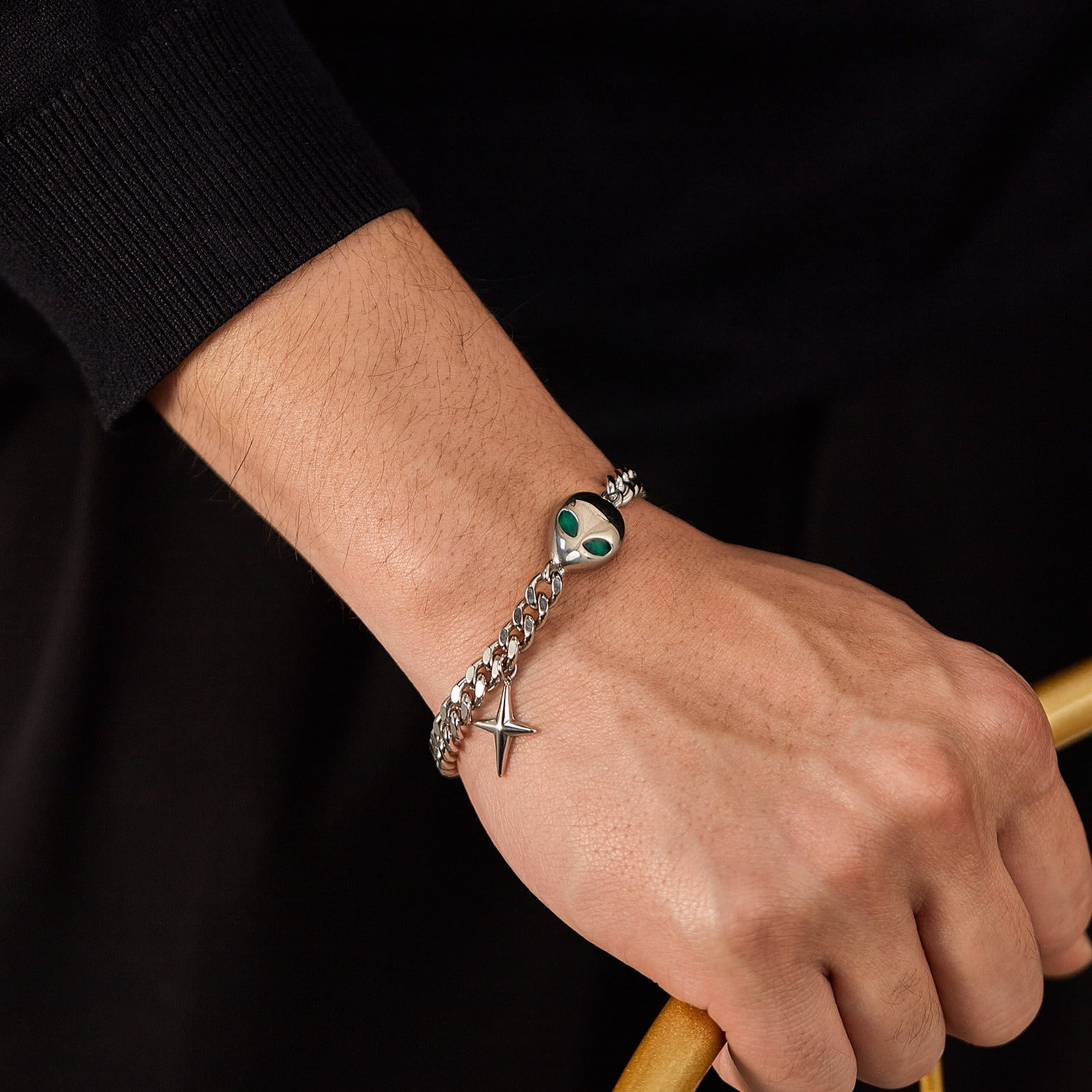 European And Retro Fashion Versatile Alien Accessories Hop Cuban Chain ...