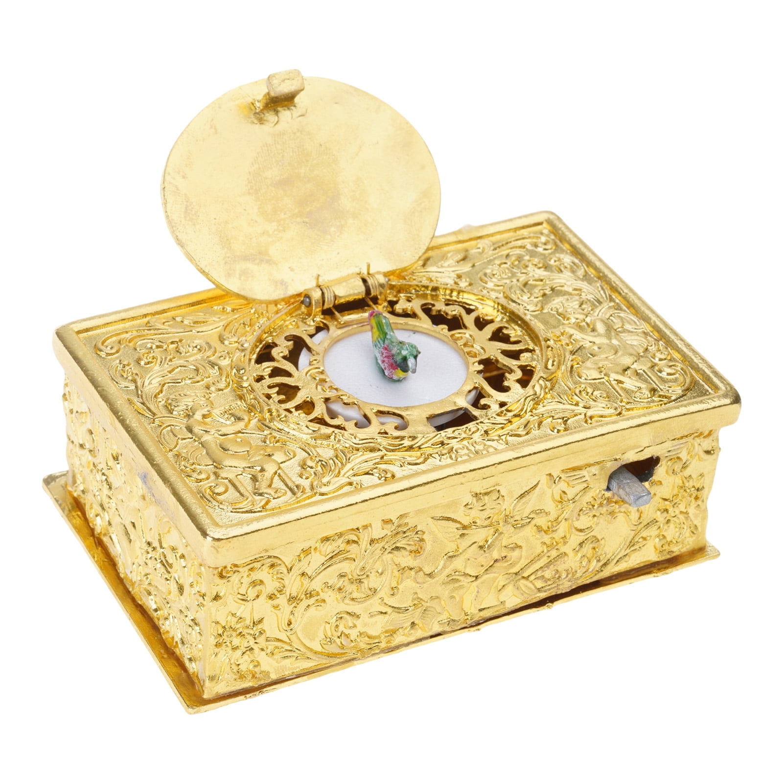 European Antique Wind Up Music Box with Realistic Bird Song And ...