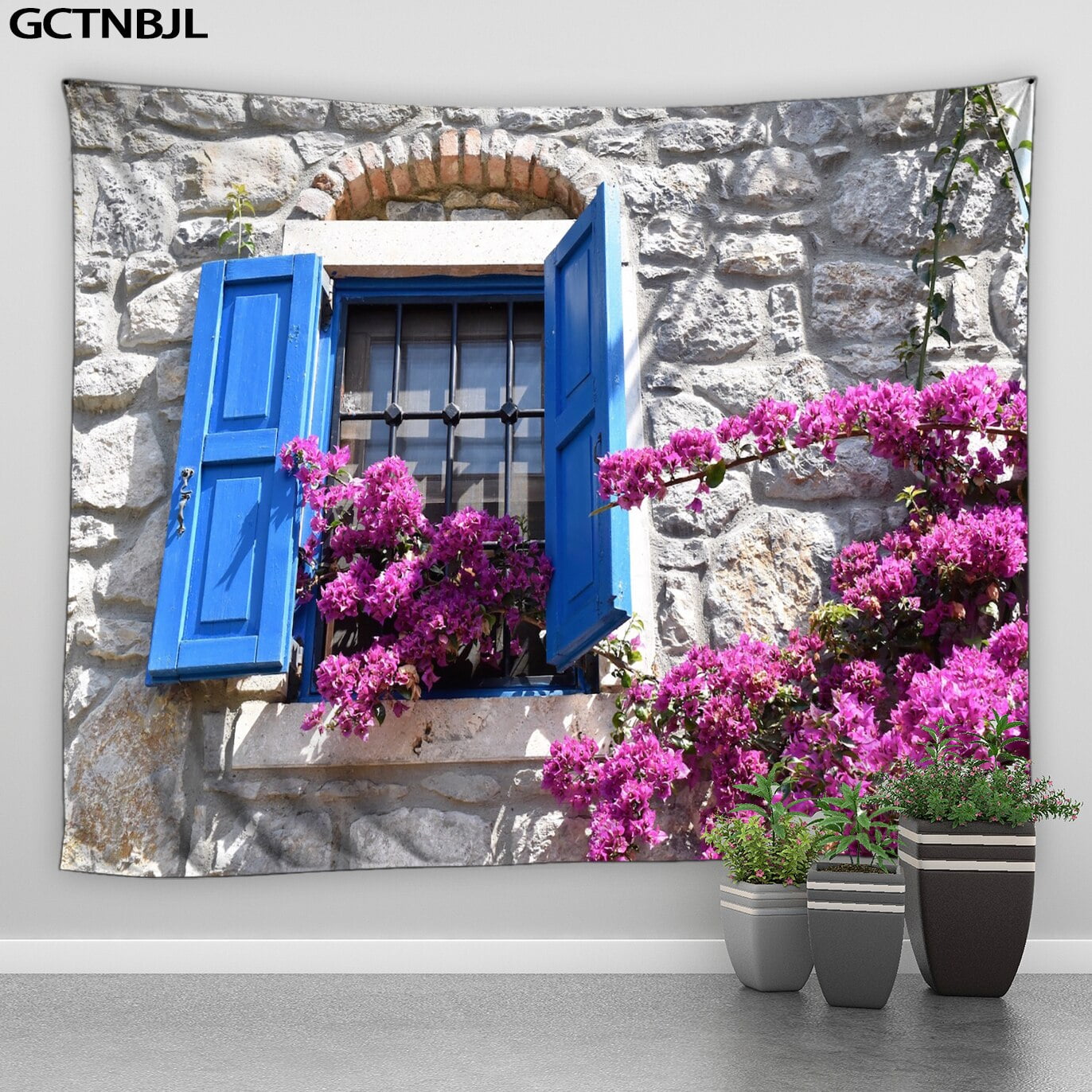 European Architecture Flower Wall Scenery Tapestry Wall Hanging Art ...