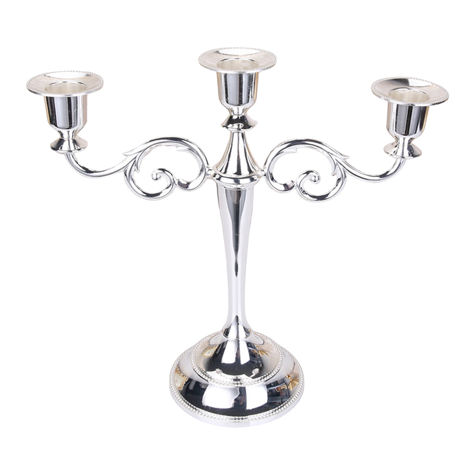 European Candlestick, Three-Headed Candle Holder, Vintage Romantic ...
