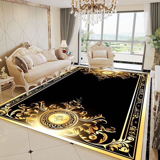 European Carpet Living Room Home ration Golden Carpet Hotel Hall Luxury ...