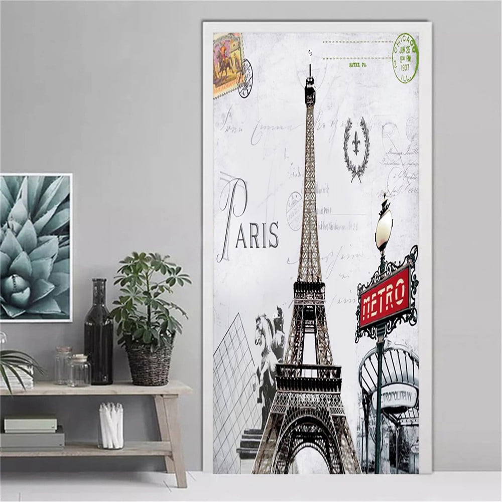 European Church Entrance Door rative Poster Door Wallpaper PVC Vinyl ...