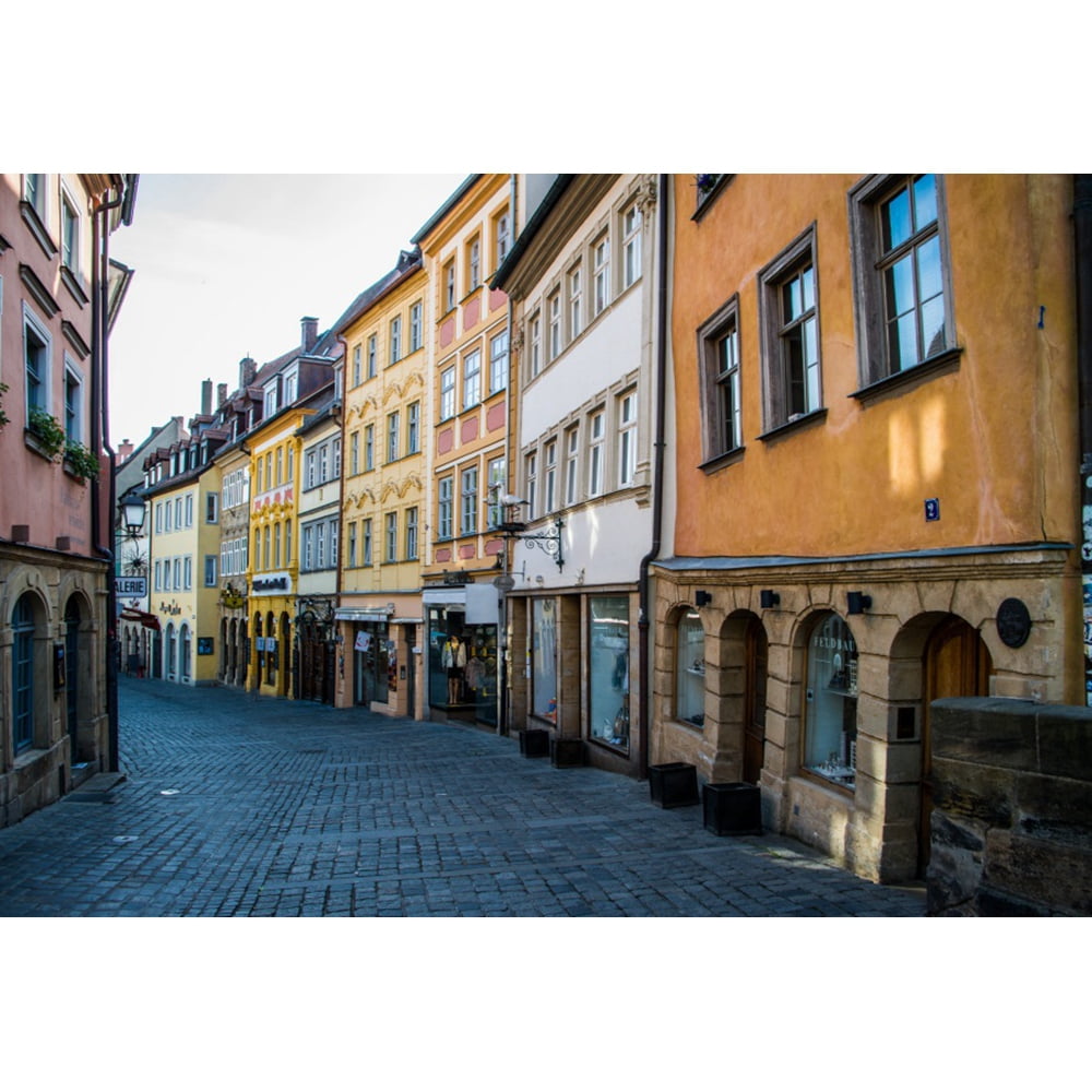 European City Street Backdrop Old Town Castle House Outdoor Scenery ...