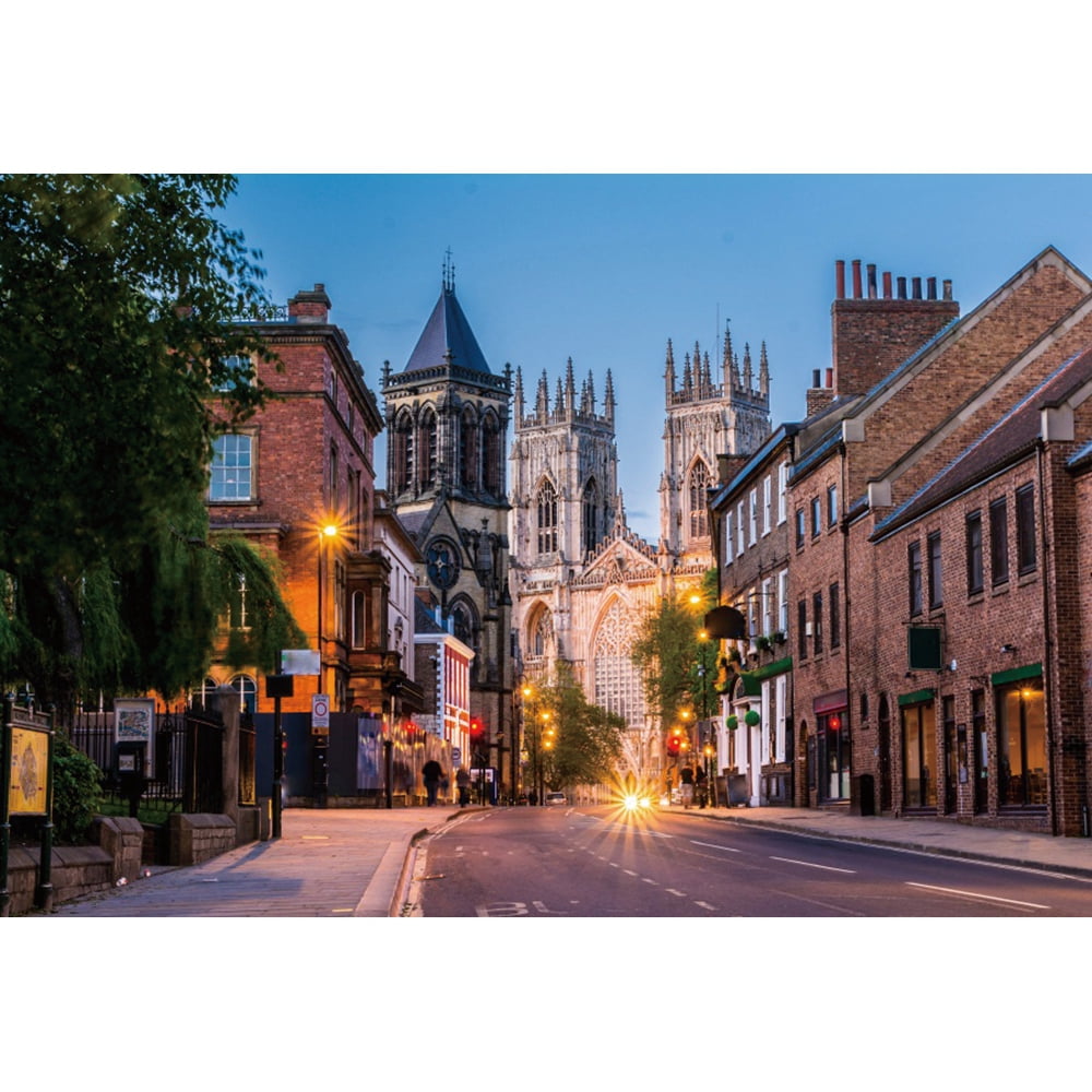 European City Street Backdrop Old Town Castle House Outdoor Scenery ...