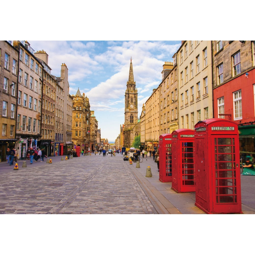 European City Street Backdrop Old Town Castle House Outdoor Scenery ...