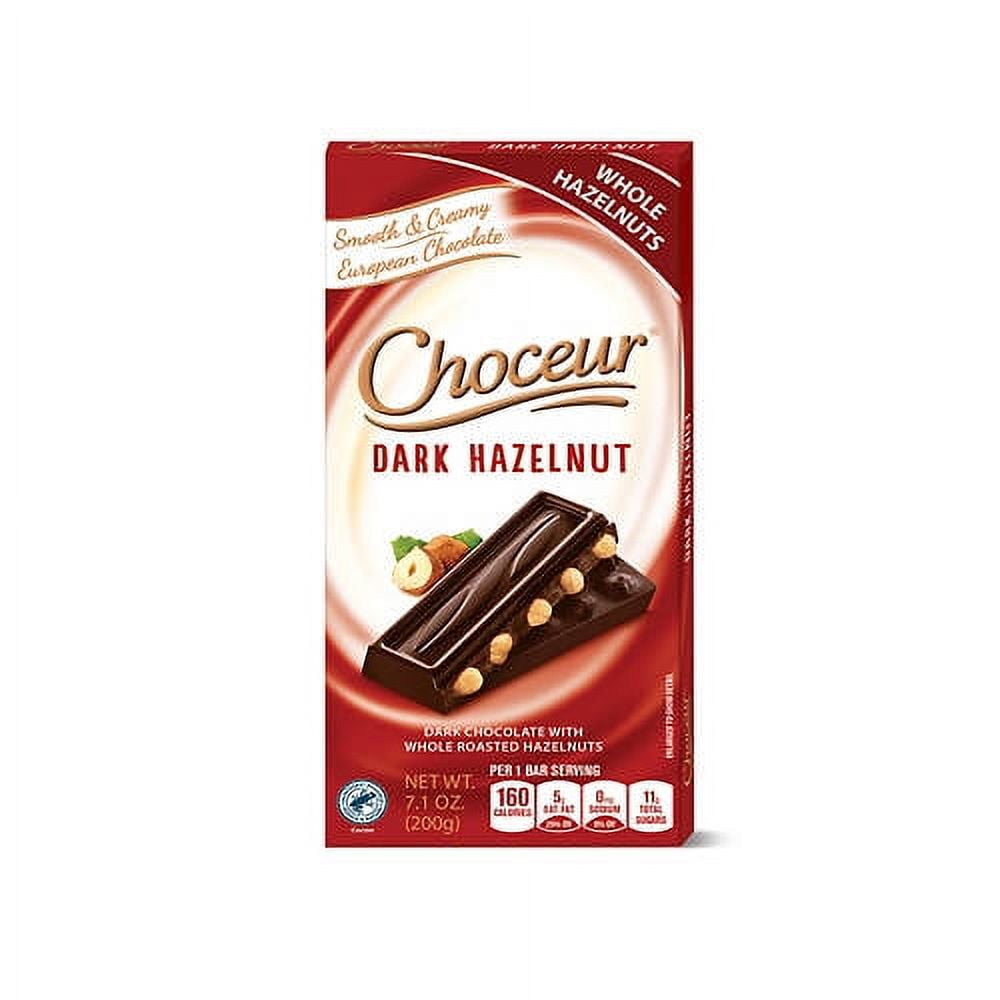 European Dark Chocolate Bar with Whole Roasted Hazelnuts, 7.05 oz ...