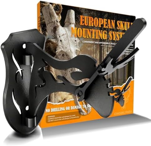 European Deer Skull Mount Hanger, Upgraded Adjustable Euro Deer Skull ...