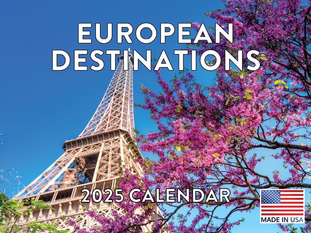 Europe Calendar 2025 European Destinations Travel Monthly Wall Calender ...