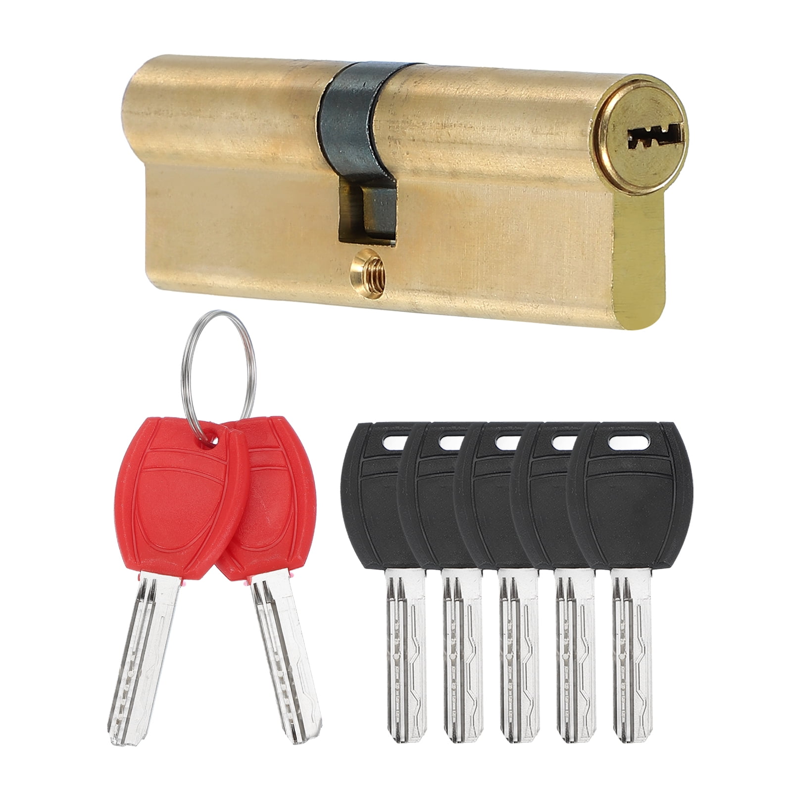 European Double Lock Cylinder, Door Cylinder Lock with Keys Solid Brass ...